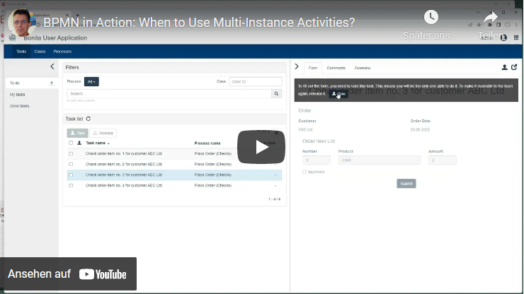 Bpmn In Action When To Use Multi Instance Activities Kurze Prozesse